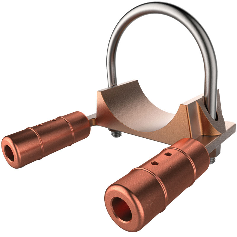 Swage Grounding Fence Post and Gate Connectors