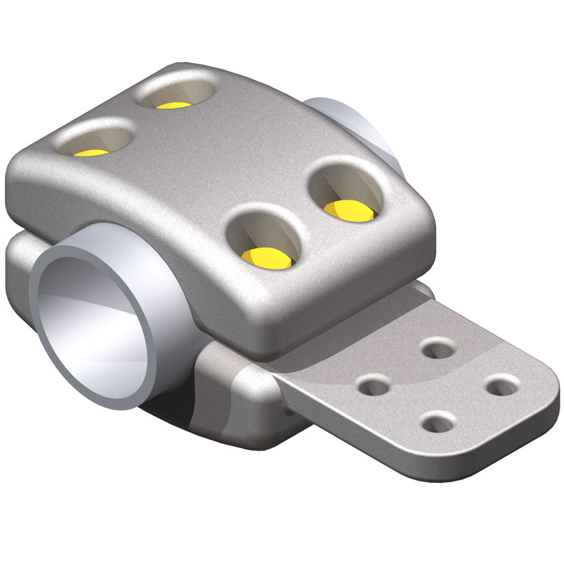 500 kV Aluminum Bolted Bus Pipe Terminal Tee Tap