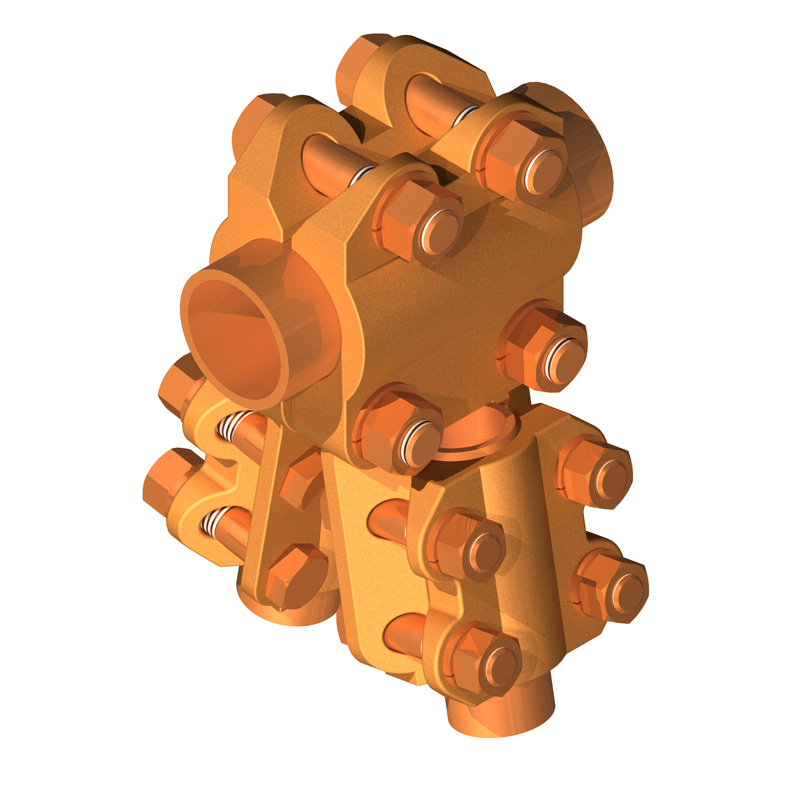230 kV Bronze Bolted Bus Pipe Vee Connectors
