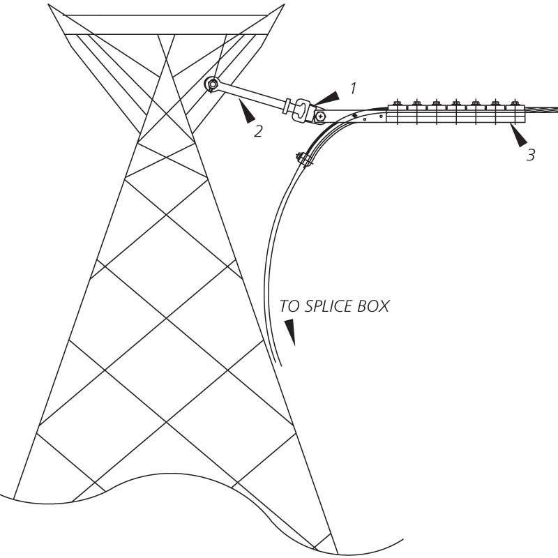 OPGW Single Dead End Lattice Tower Configuration Assemblies